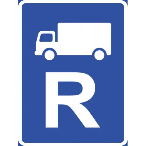 Goods Vehicle Reservation Road Sign (R313) - Safety and Road Signs ...