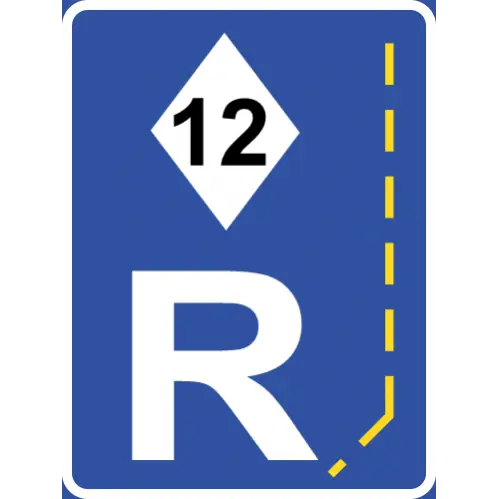 Start Of High Occupancy Vehicle Lane Reservation Road Sign (R337 ...